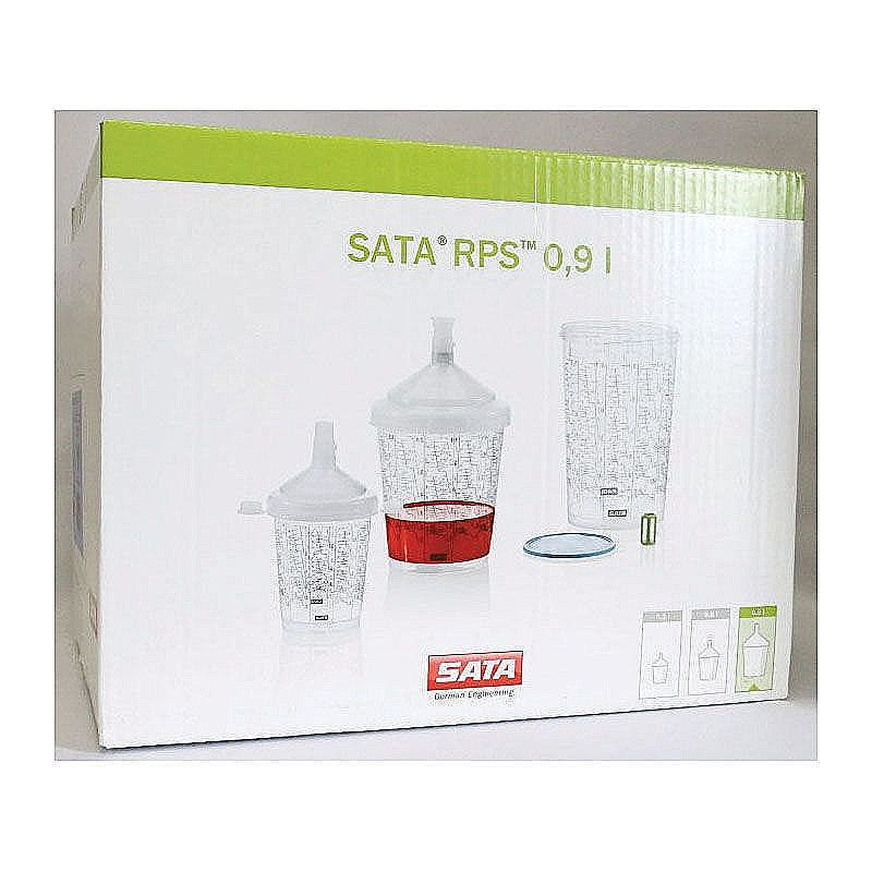 SATA® RPS® 1011981 Standard Lid Disposable Cup, 0.9 L, For Use With Sp ...